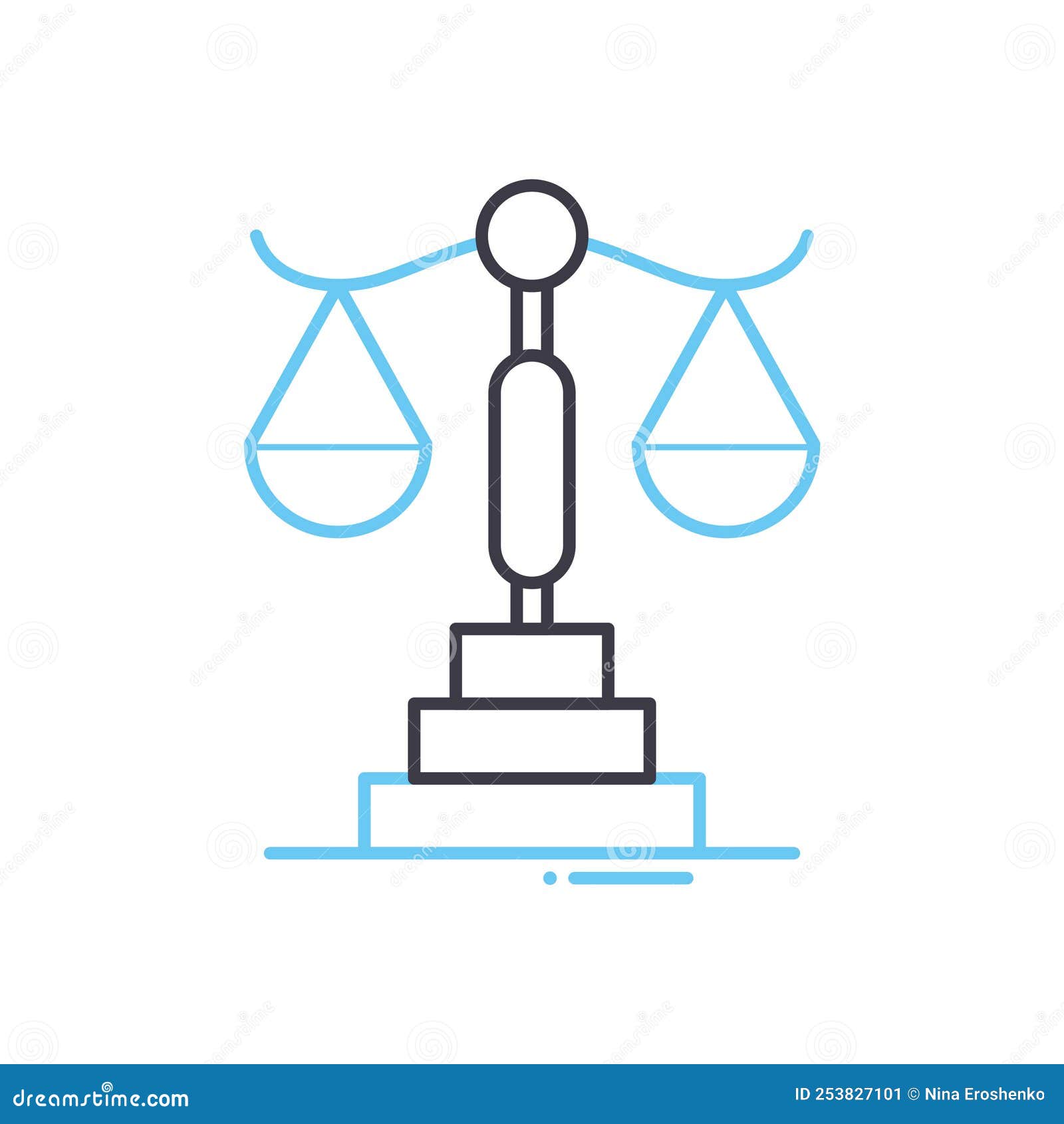 Scale Line Icon, Outline Symbol, Vector Illustration, Concept Sign ...