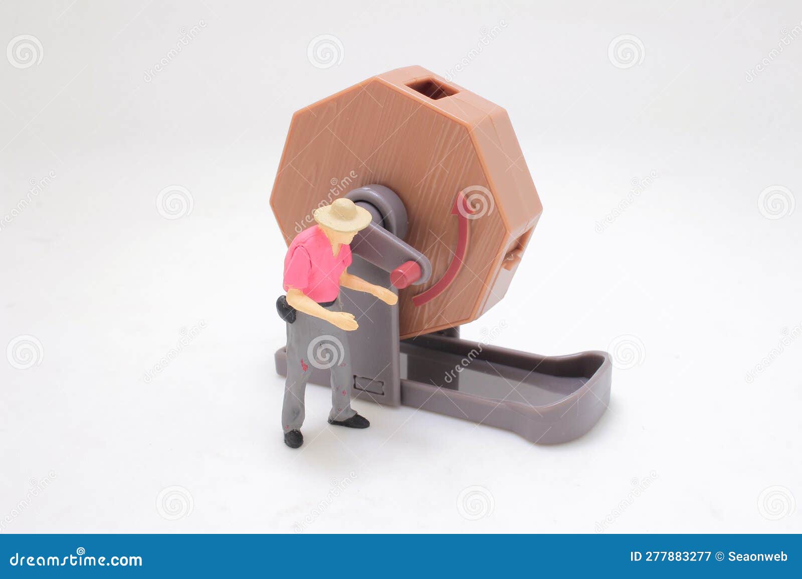 A Scale of Lottery Machine, Wooden Raffle Drum Stock Image - Image of ...
