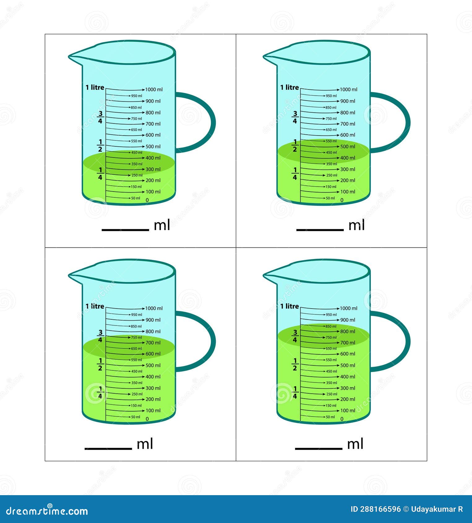 The Scale Measuring Jug. with Measuring Scale. Beaker for Chemical ...
