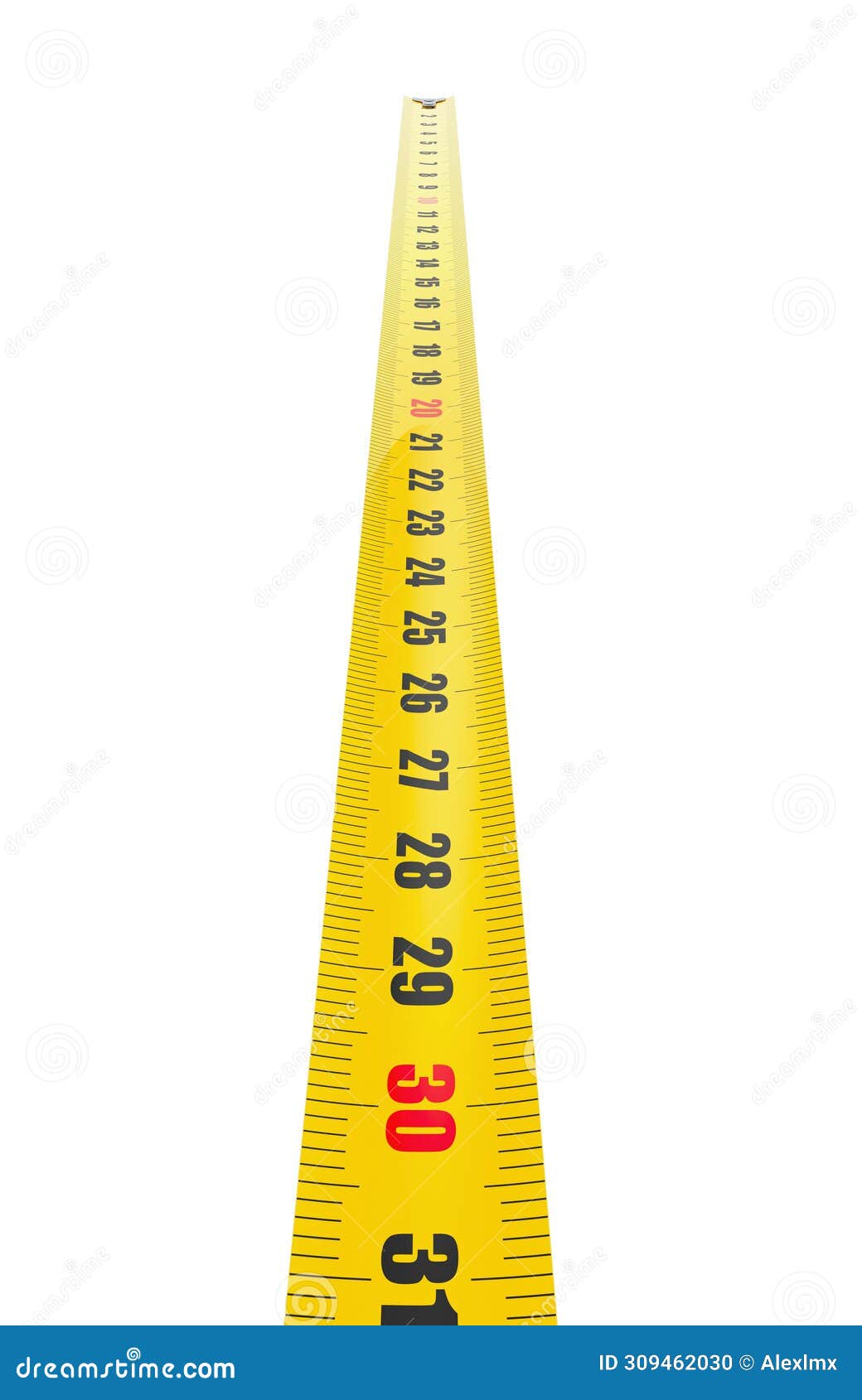 Scale Measuring Tape, Top View. 3D Rendering Stock Illustration ...