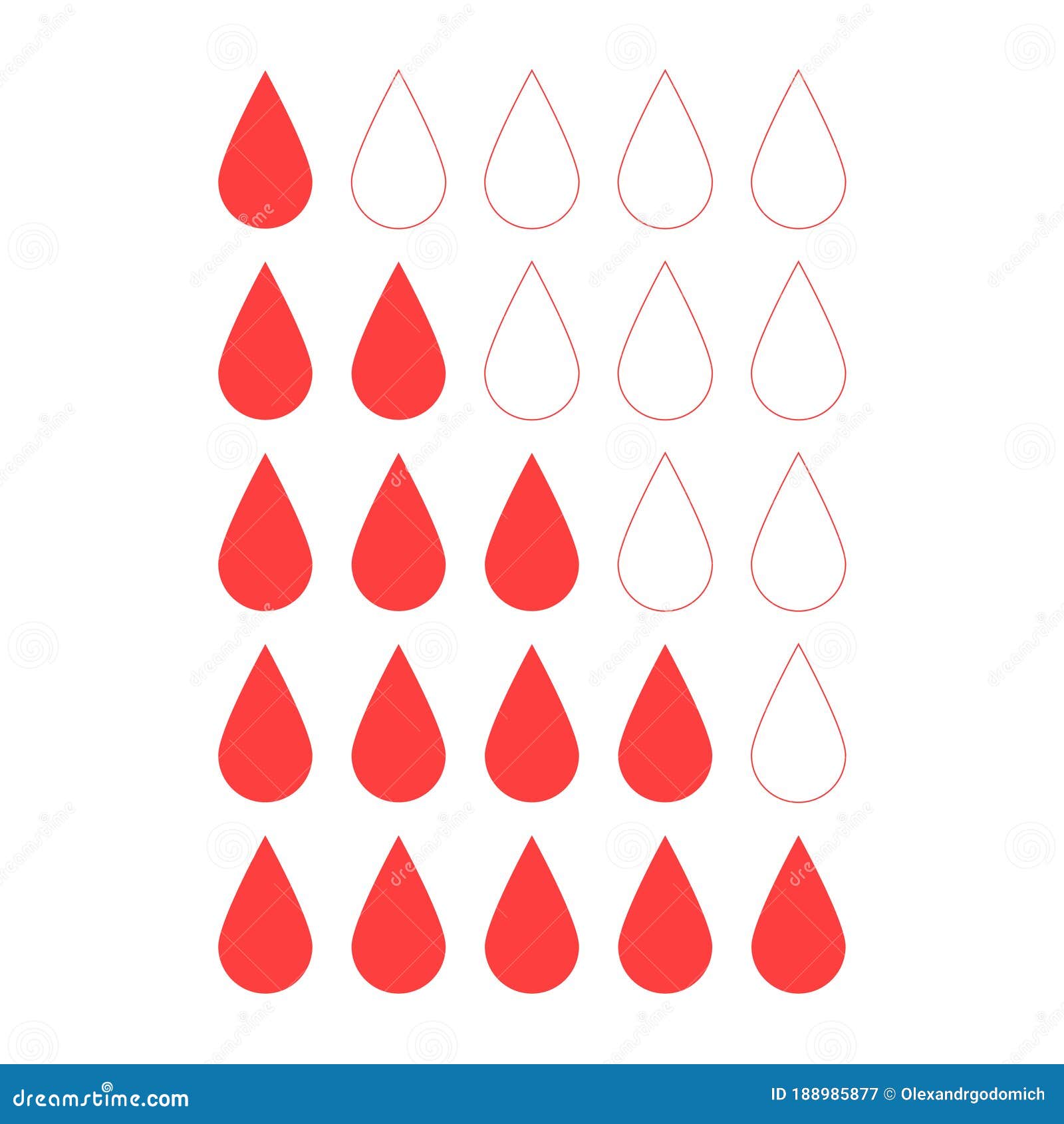 Scale with Menstrual Drops Isolated Set. for Hygienic Products Design ...