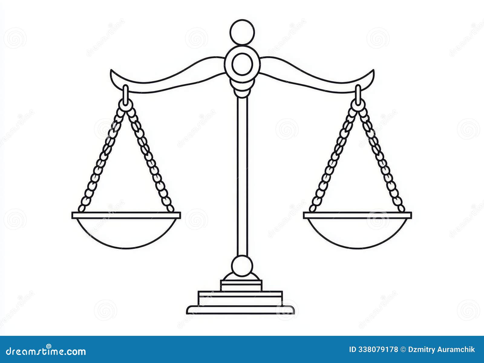 Scale of Metal Modern Minimalist Design. Continuous One-line Drawing of ...