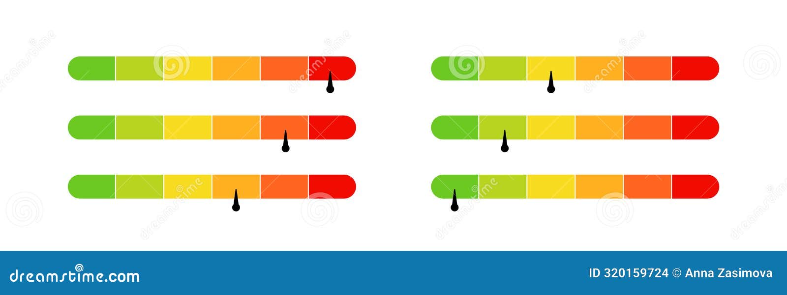 Scale Meter with Low, High and Medium Bar. Level Risk Graph or Control ...