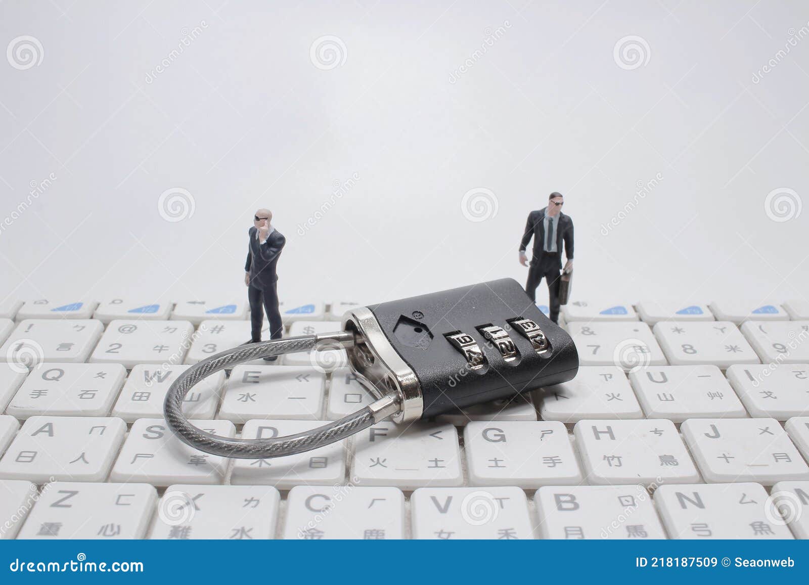 The Scale of Mini Figure of Bodyguard with the Locker Stock Image ...