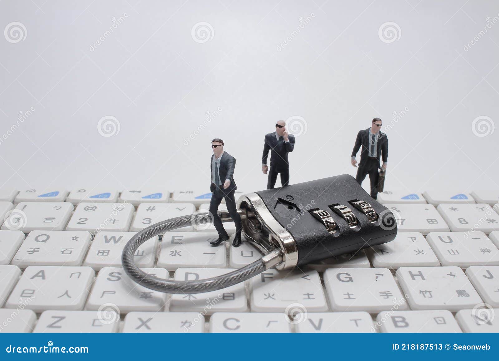 The Scale of Mini Figure of Bodyguard with the Locker Stock Image ...