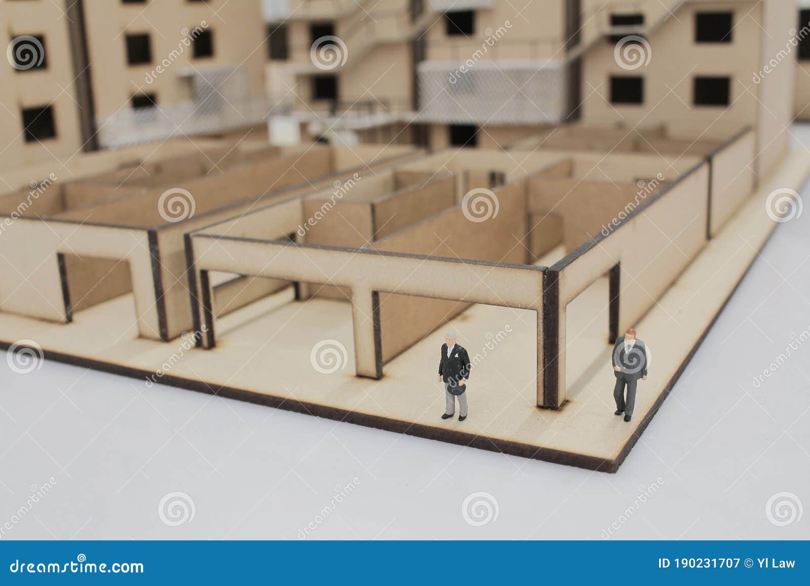 Scale Model Building. Floor, Architectural with Figure Stock Image ...