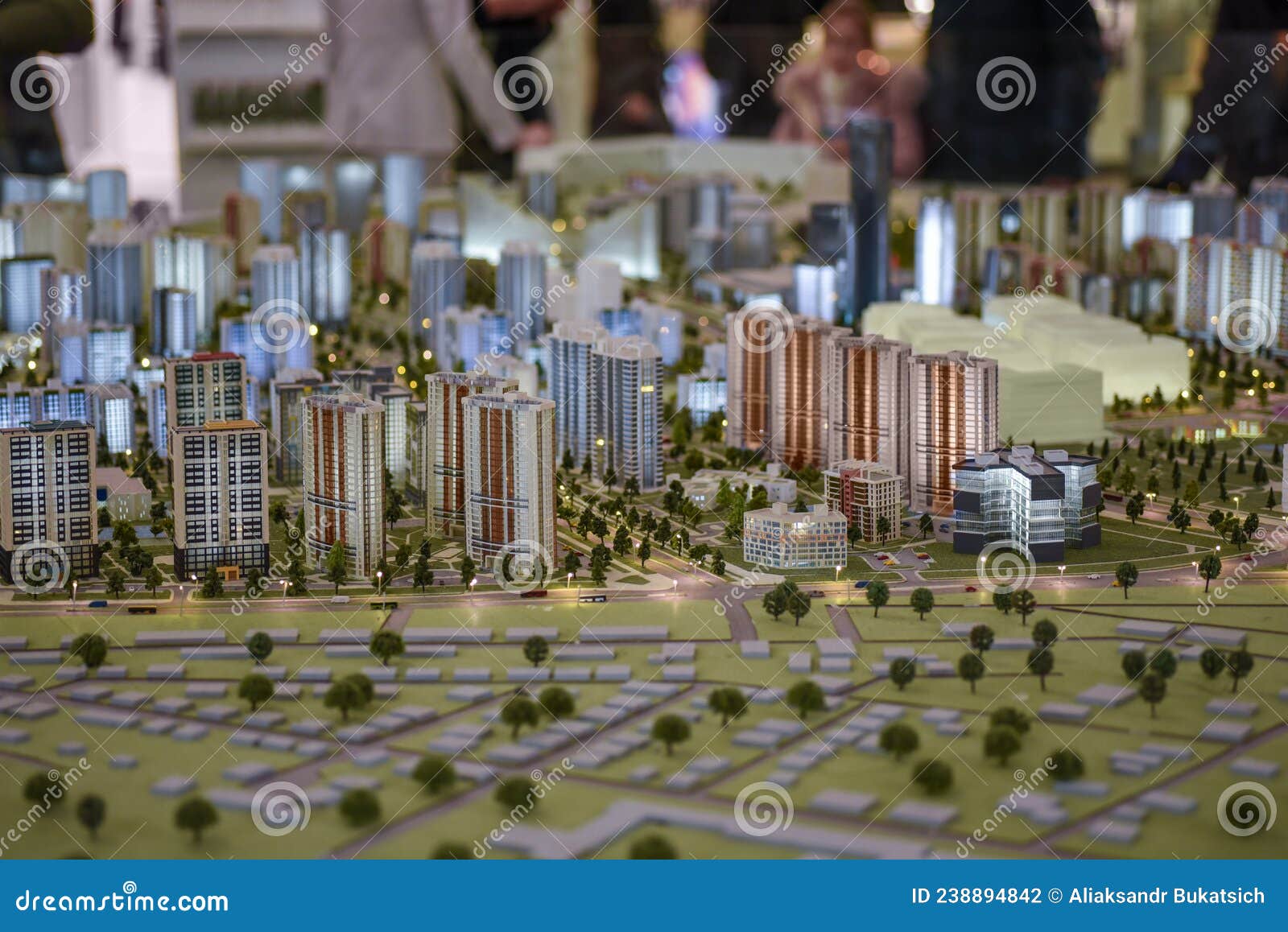 Scale Model of City Building with Roads Stock Photo - Image of ...