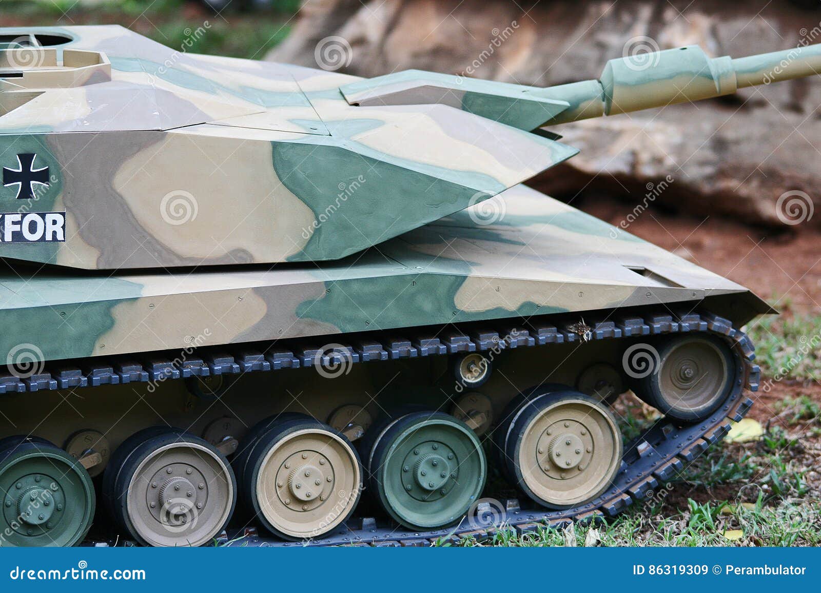 DETAIL on GERMAN MODEL TANK Stock Image - Image of skill, model: 86319309