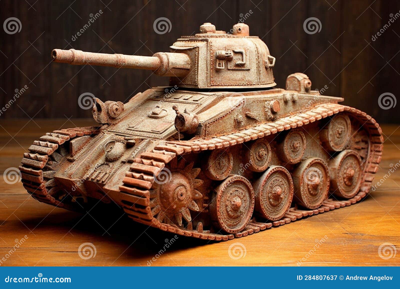 Scale Model of a German Tank from WWII Generative AI Stock Illustration ...