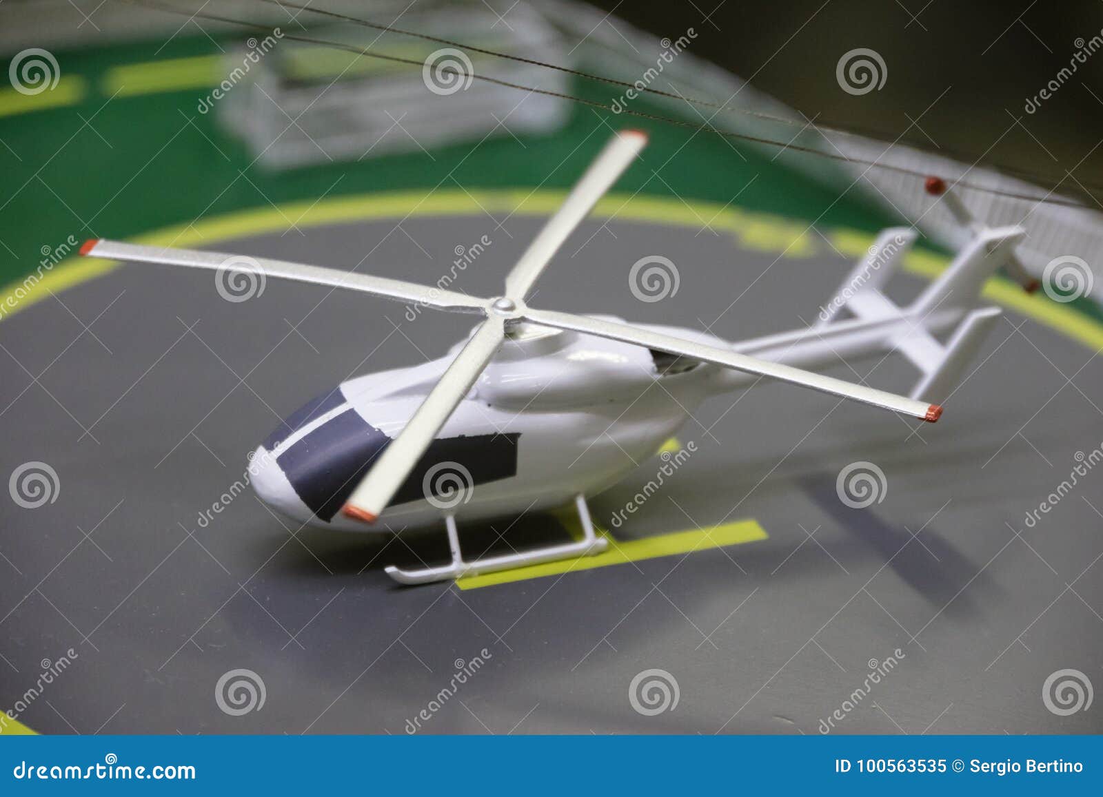 Scale Model Helicopter on a Helipad Editorial Image - Image of medical ...