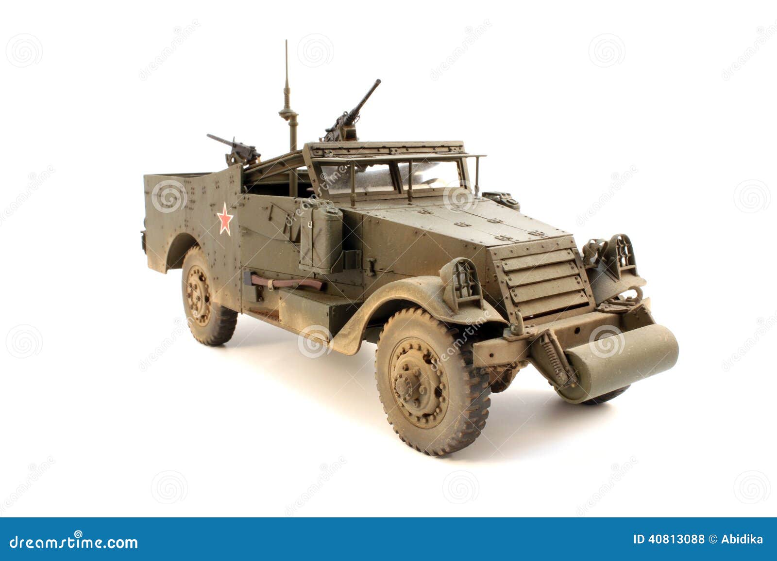 Scale model M3 Scout Car stock photo. Image of guns, tractor - 40813088