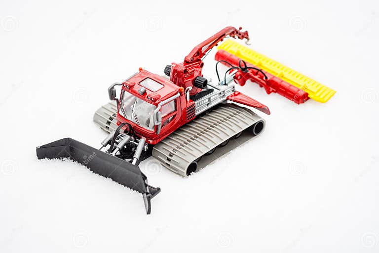 Scale model of a snowcat stock photo. Image of groomer - 37721320