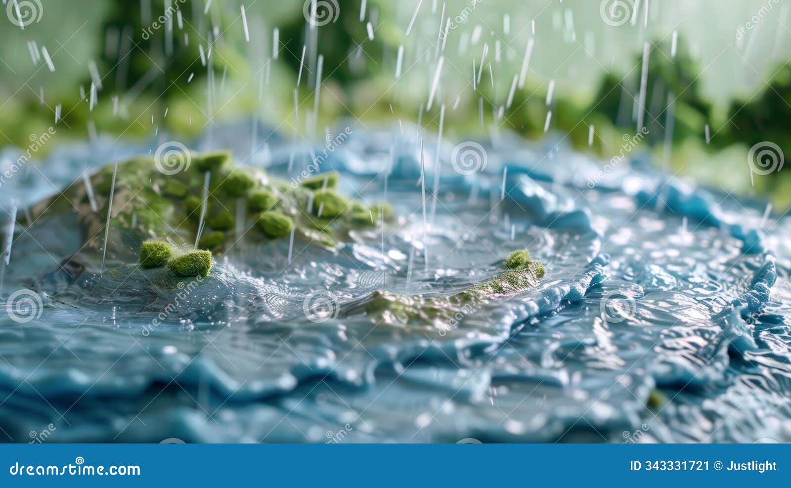 A Scale Model of a Water Cycle Illustrating the Continuous Process of ...