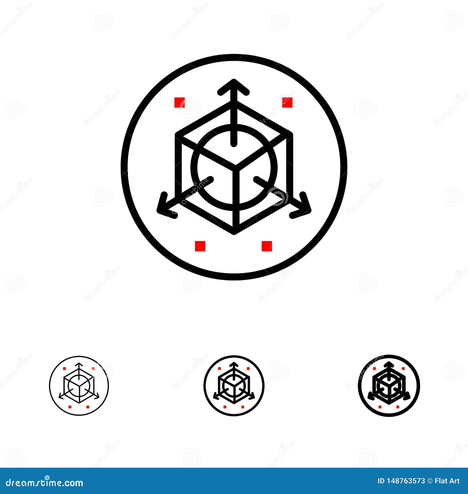 3d Scale Modification Vector Illustration | CartoonDealer.com #268136996