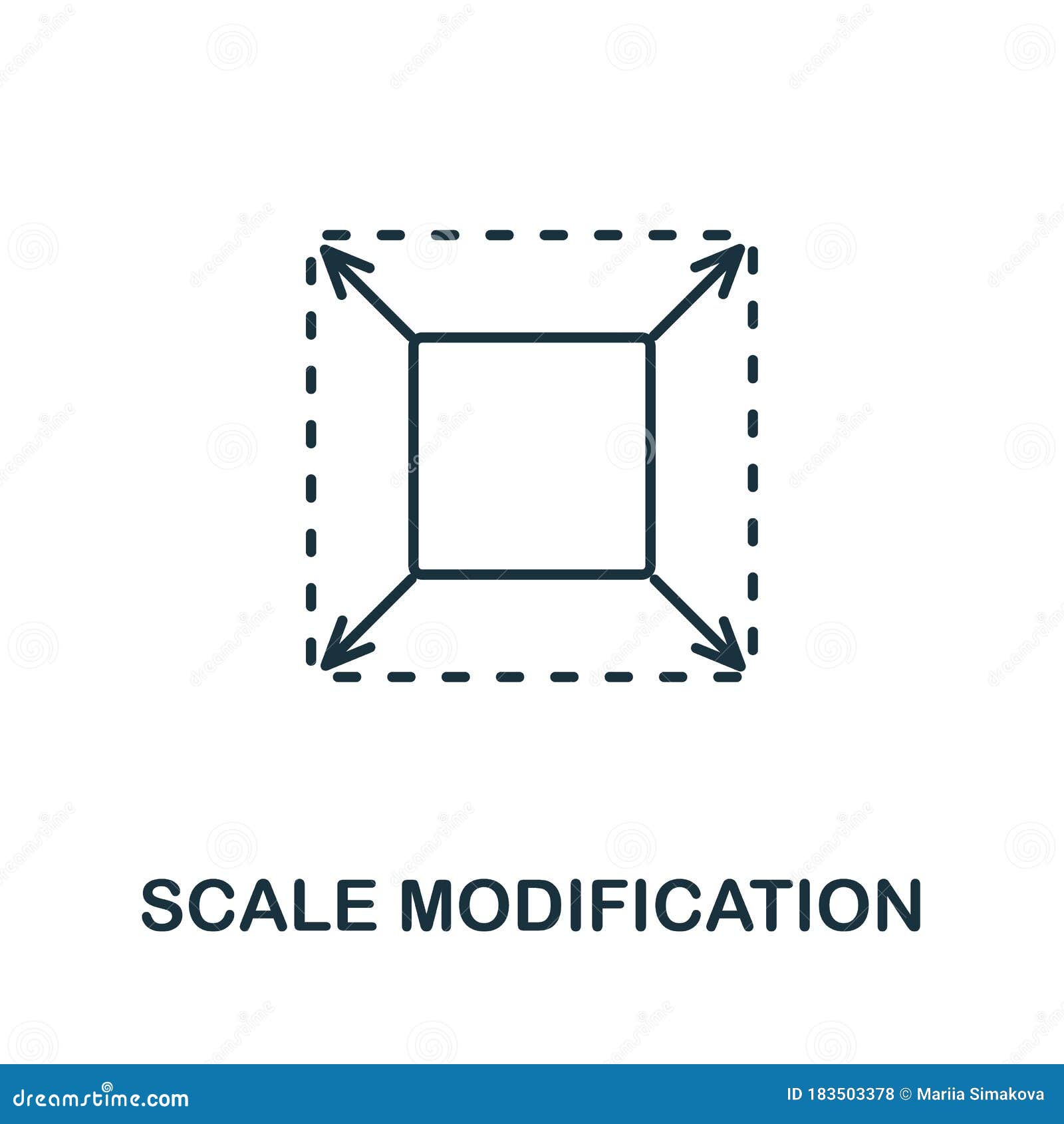 Scale Modification Icon from 3d Printing Collection. Simple Line Scale ...