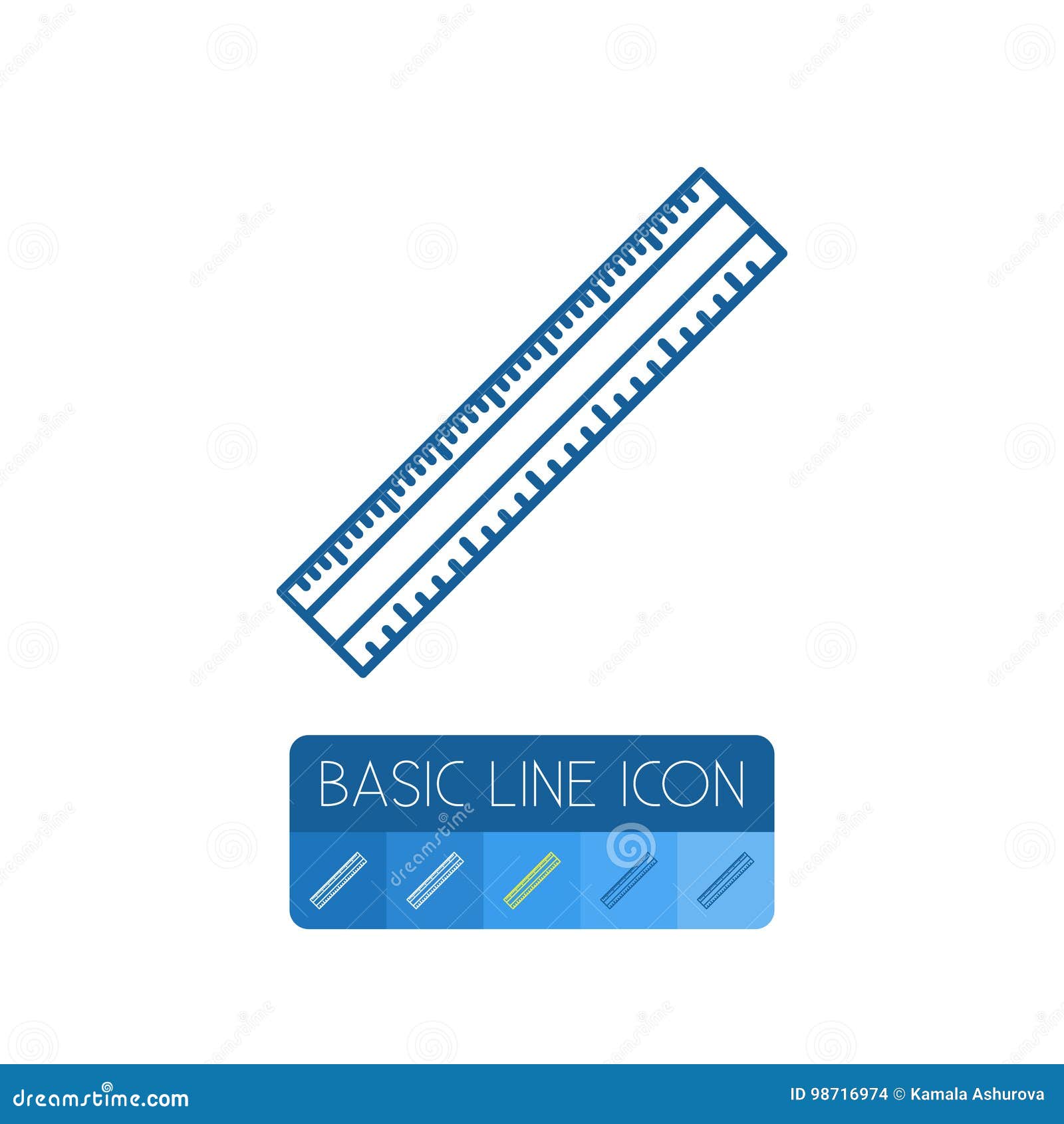 Scale Outline. Length Vector Element Can Be Used for Length, Ruler ...