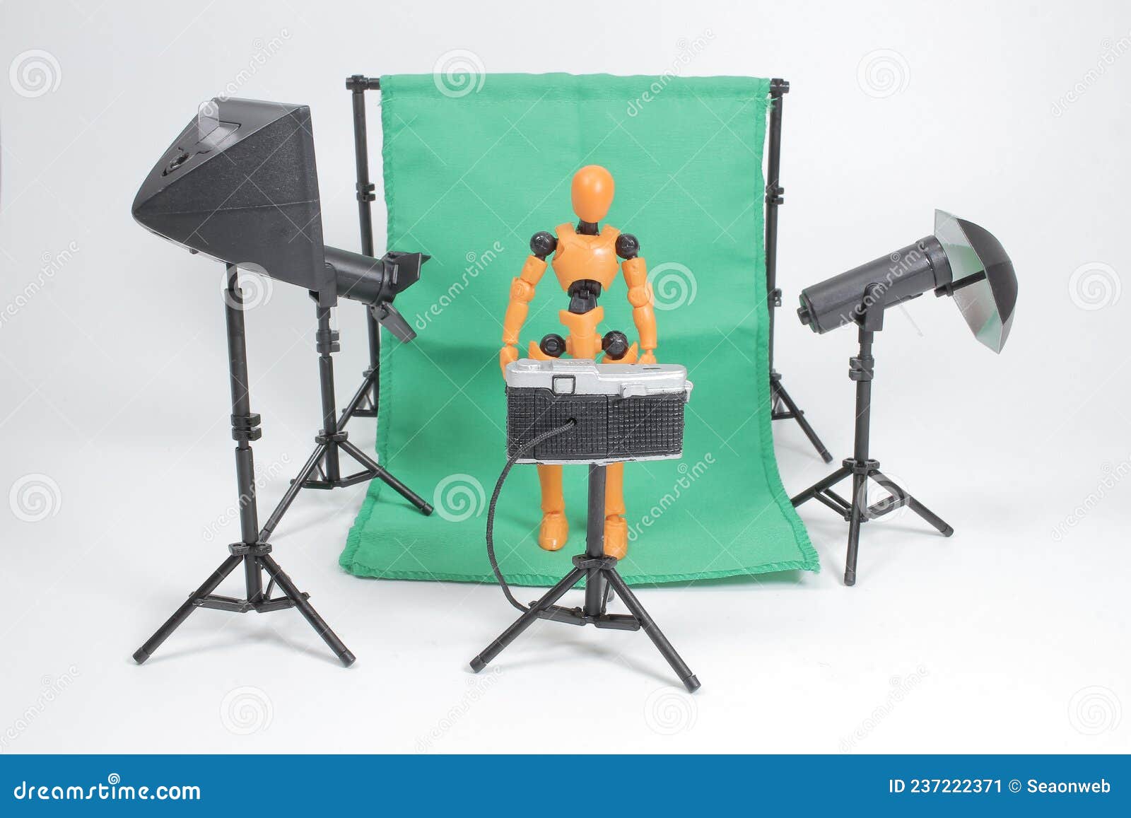 A Scale of Photography Studio with Model Stock Image - Image of light ...