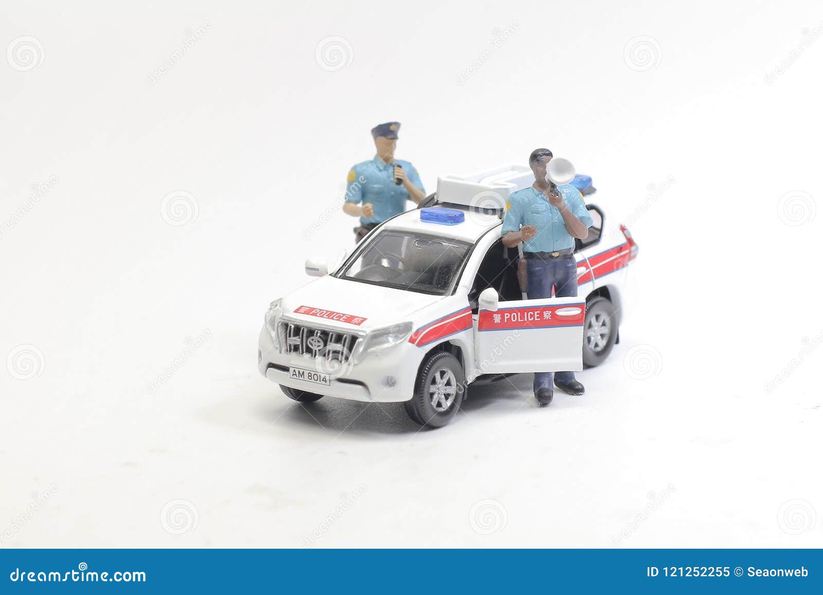 The Scale Police Car Model with Figure Stock Image - Image of cars ...