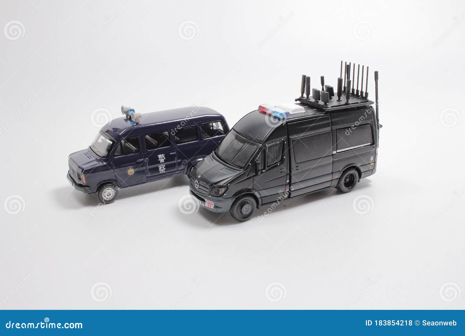 Scale Police Car Model with Figure at the White Board Stock Photo ...