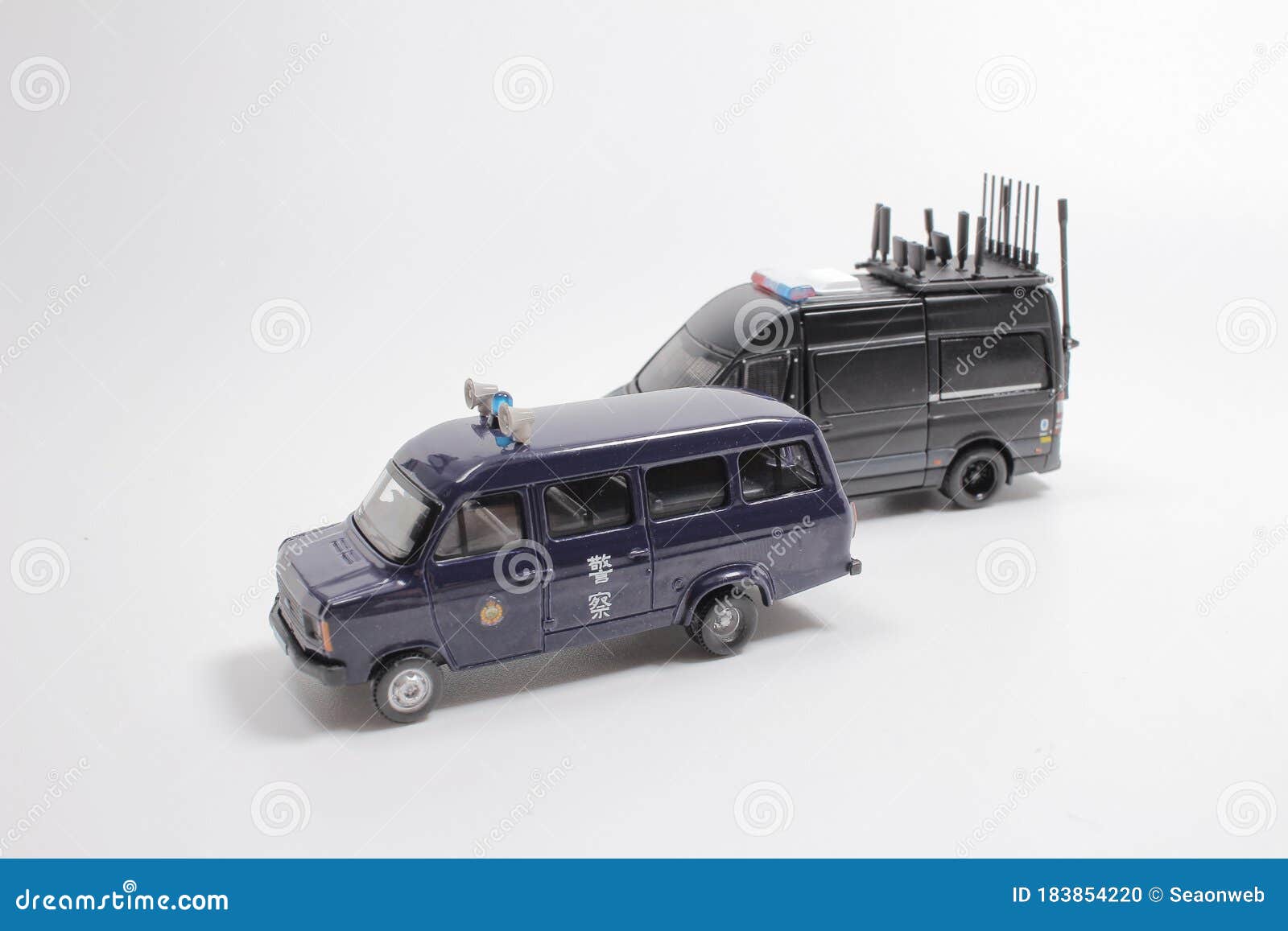 Scale Police Car Model with Figure at the White Board Stock Photo ...
