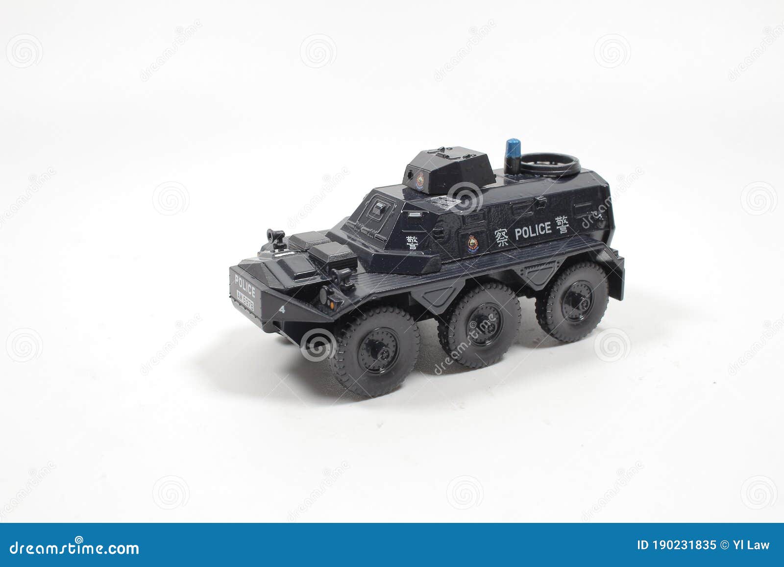 Scale Police Car Model with Figure at the White Board Stock Image ...