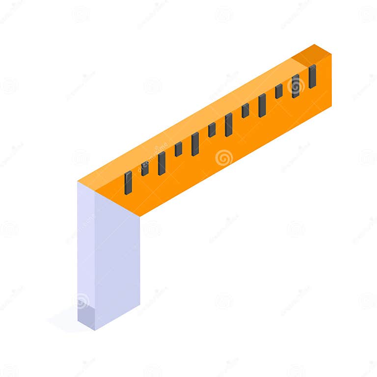 A Scale for Precise Measurements on Construction Sites Stock Vector ...