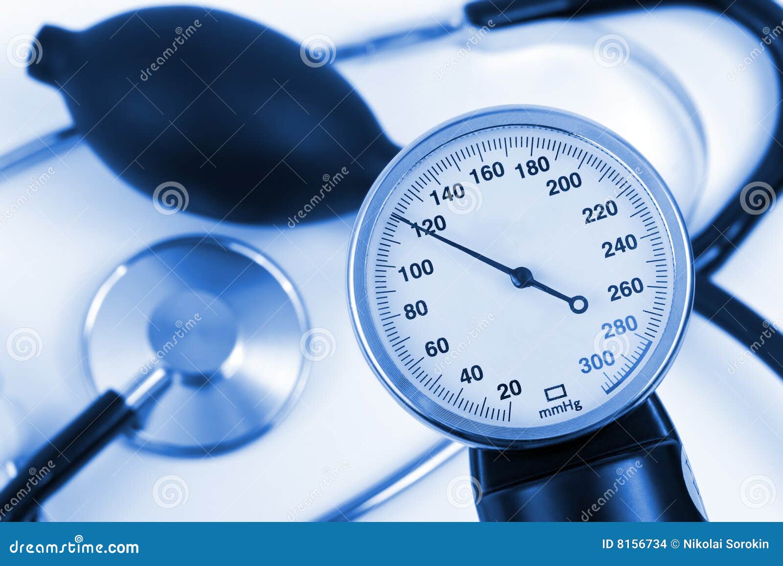 Scale of Pressure and Stethoscope Stock Photo - Image of medicine ...