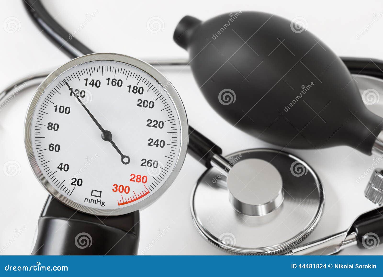 Scale of Pressure and Stethoscope Stock Photo - Image of heart ...
