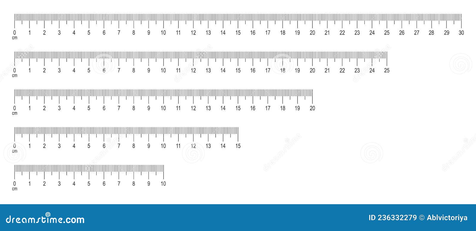 Scale of Ruler with Numbers Set. Horizontal Measuring Chart with 30, 25 ... Scale of Ruler with Numbers Set. Horizontal Measuring Chart with 30, 25 ...