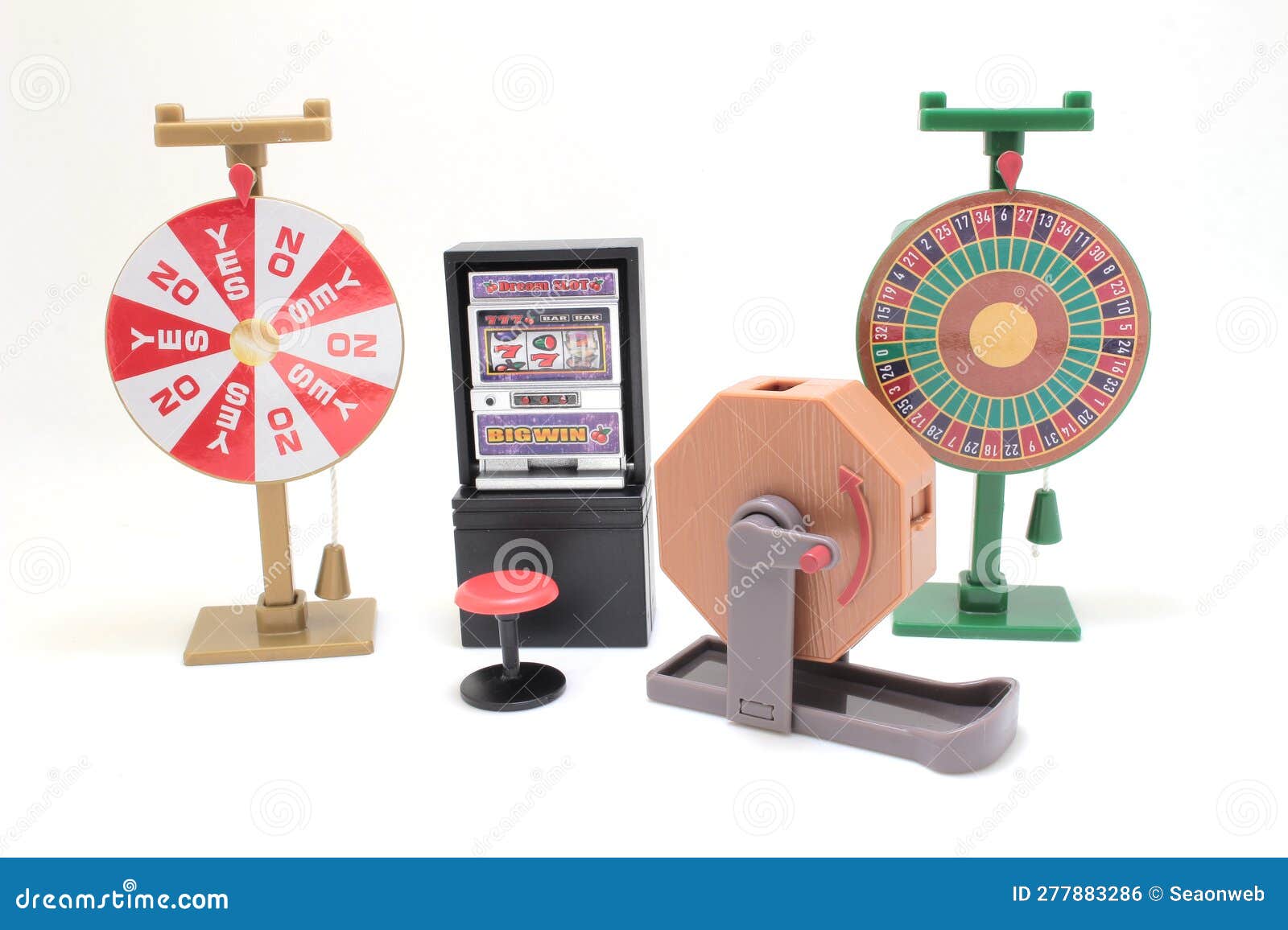A Scale Set of Lottery Machine and Lucky Wheel Stock Photo - Image of ...