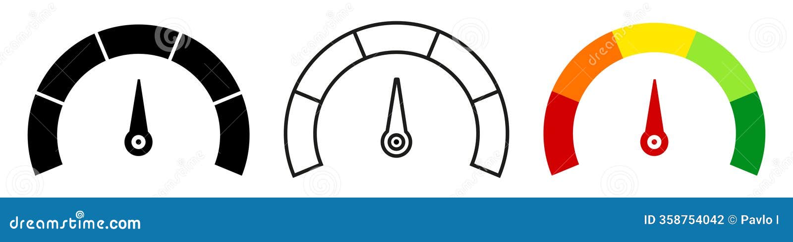 Level Indicator, Progress Bar Element In Set Vector Illustration ...