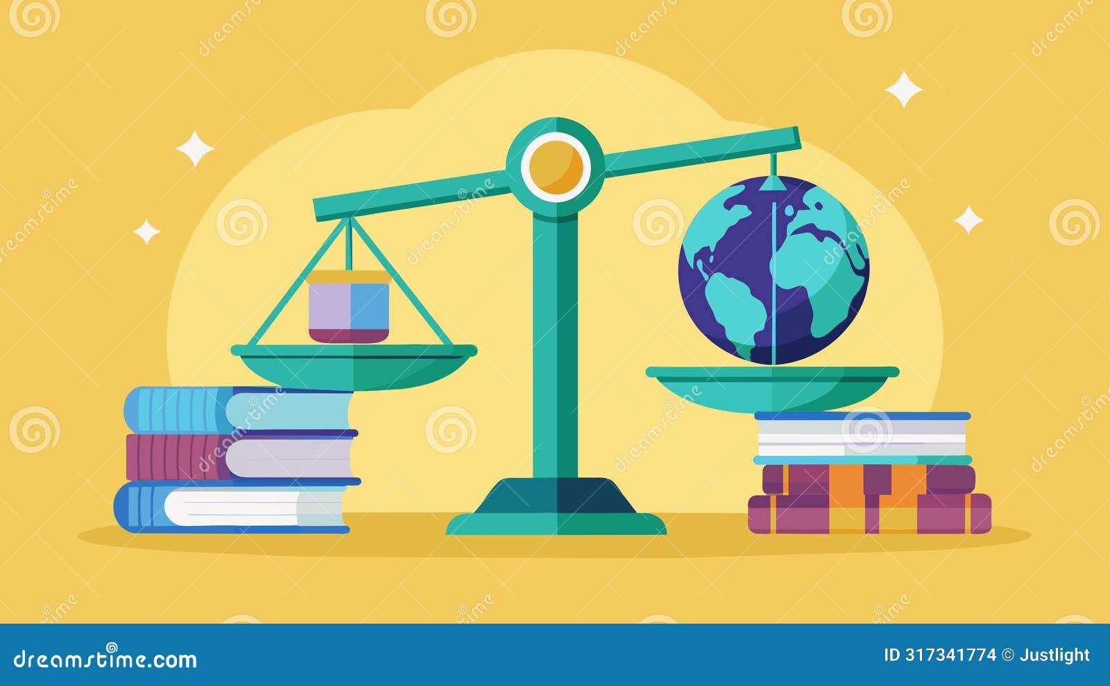 A Scale with a Stack of Money on One Side and a Stack of Textbooks on ...