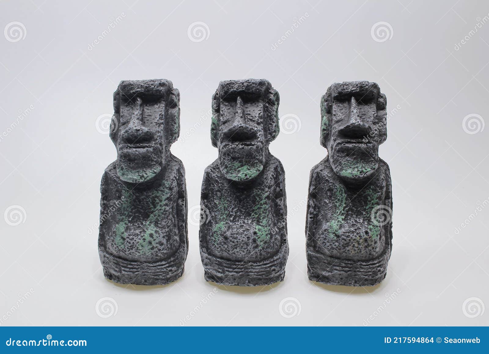 A Scale of a Stone Statue, the Easter Island Stock Photo - Image of ...