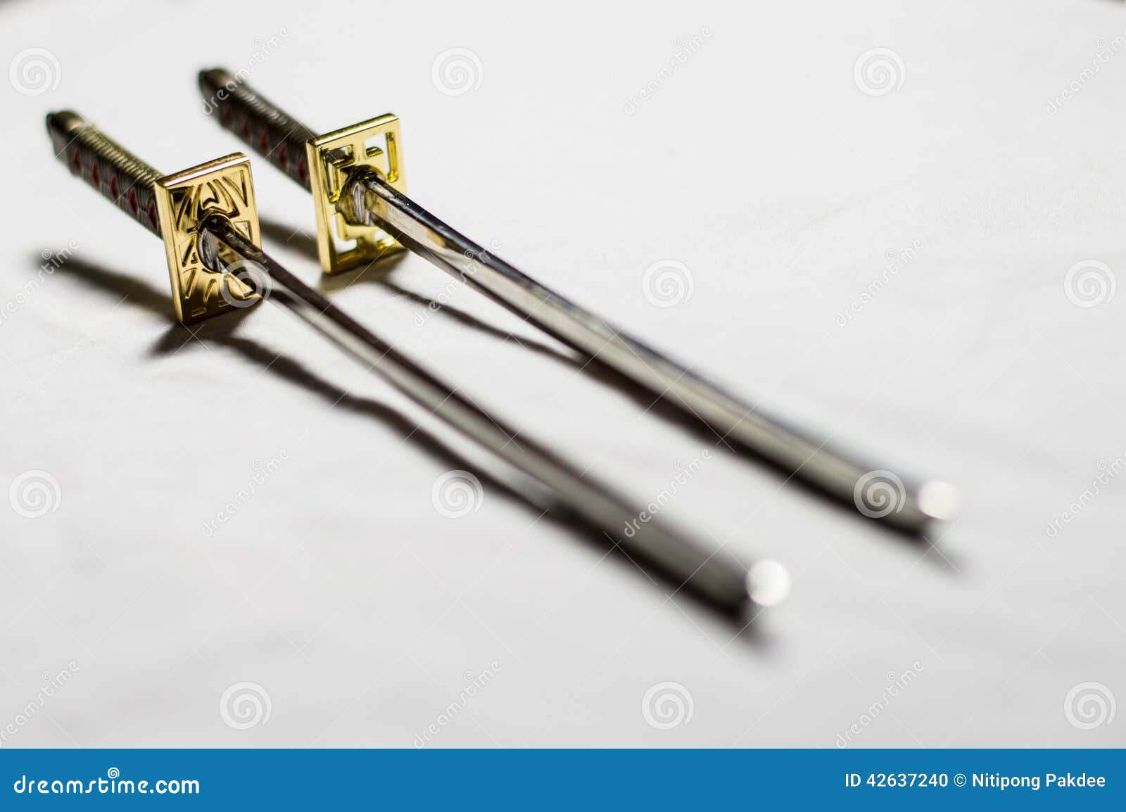 1/6scale Mini Twin Sword Toy and Figure Stock Photo - Image of sword ...