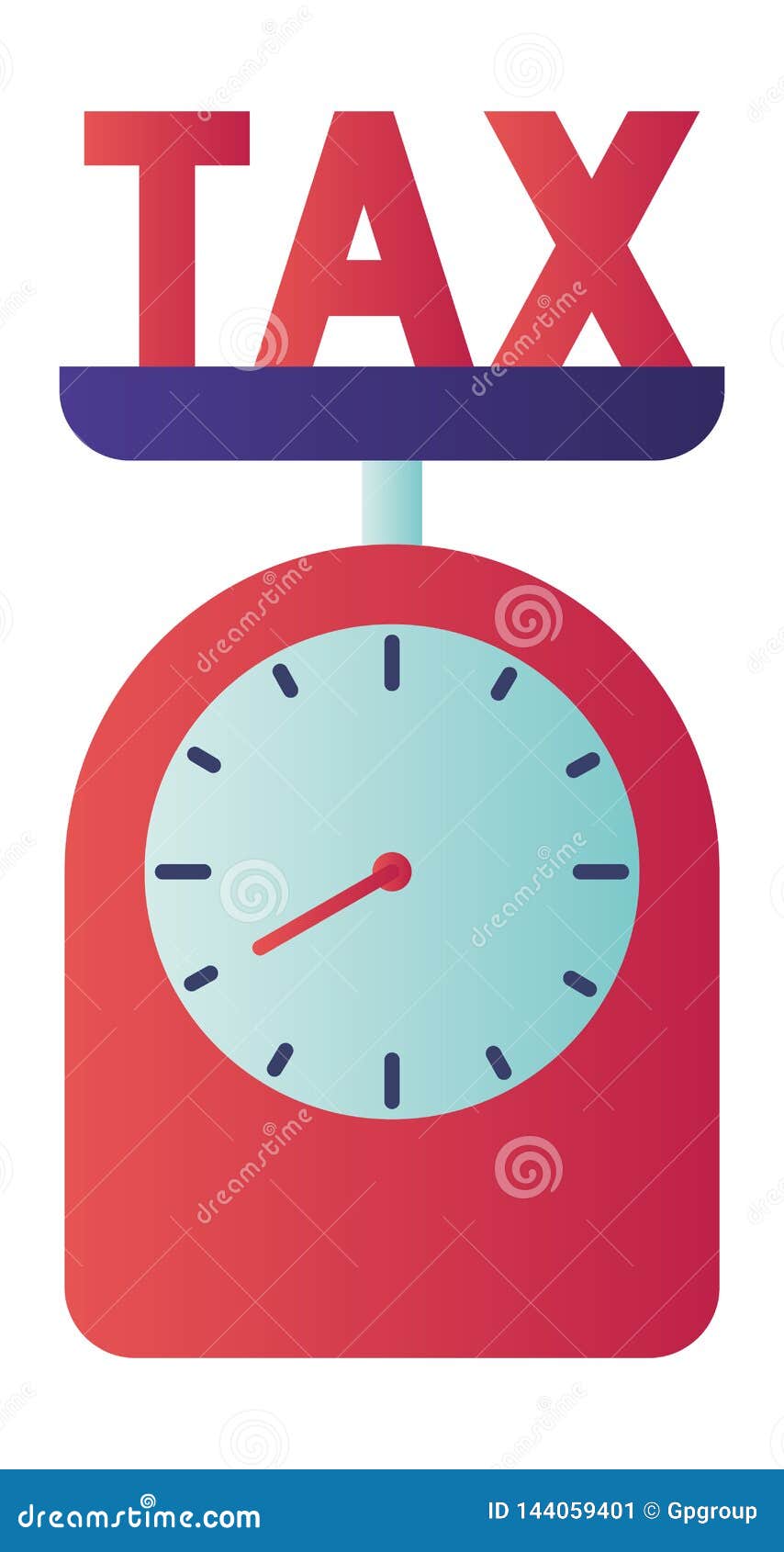 Scale with tax icon stock vector. Illustration of financial - 144059401