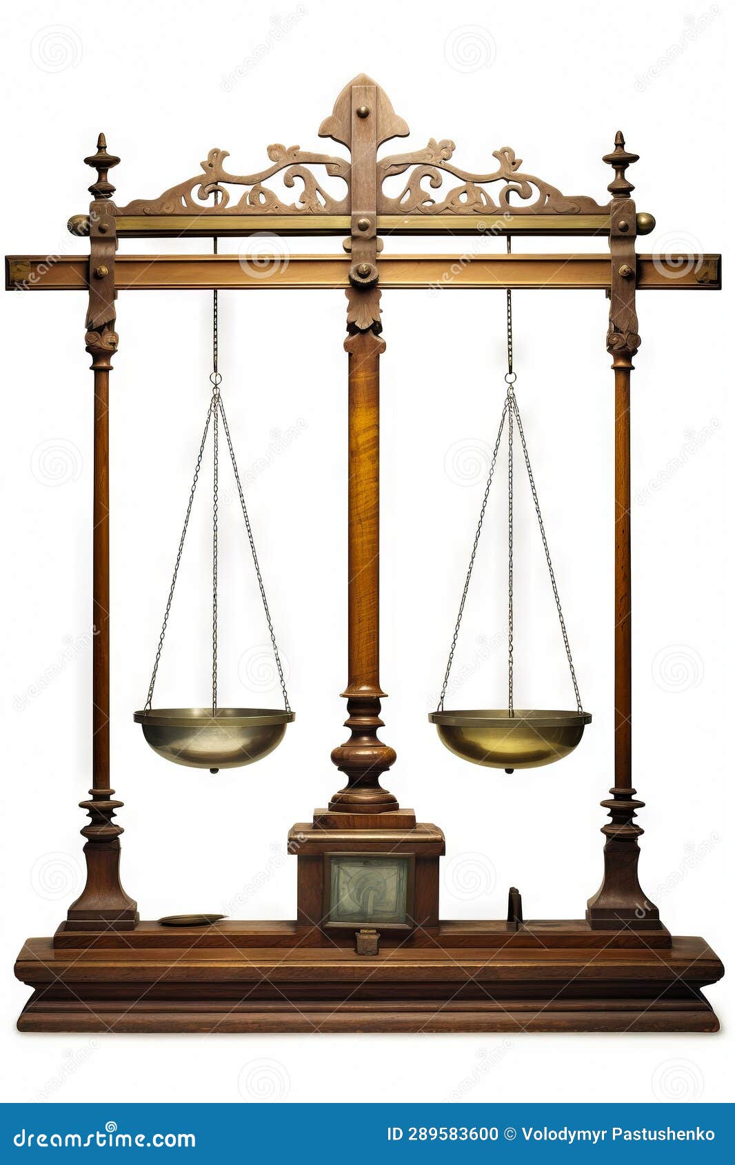 Scale with Two Balances on it and Clock on the Side. Generative AI ...