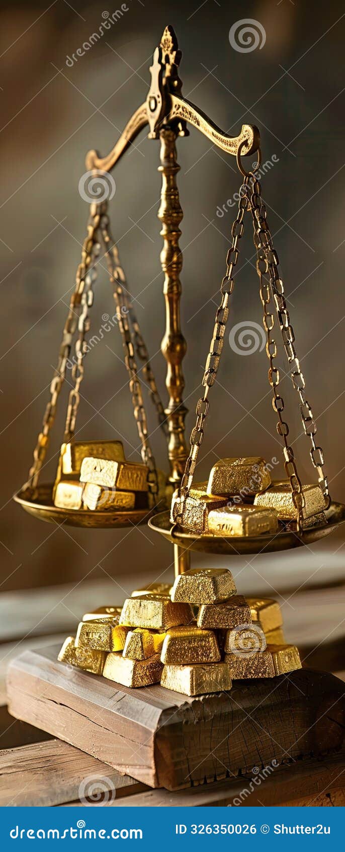 A Scale Unbalanced by Gold Bars Symbolizing the Disparity and Injustice ...