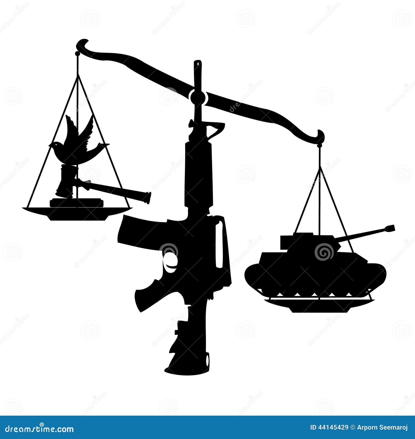 Scale of Unfairness stock vector. Illustration of damage - 44145429