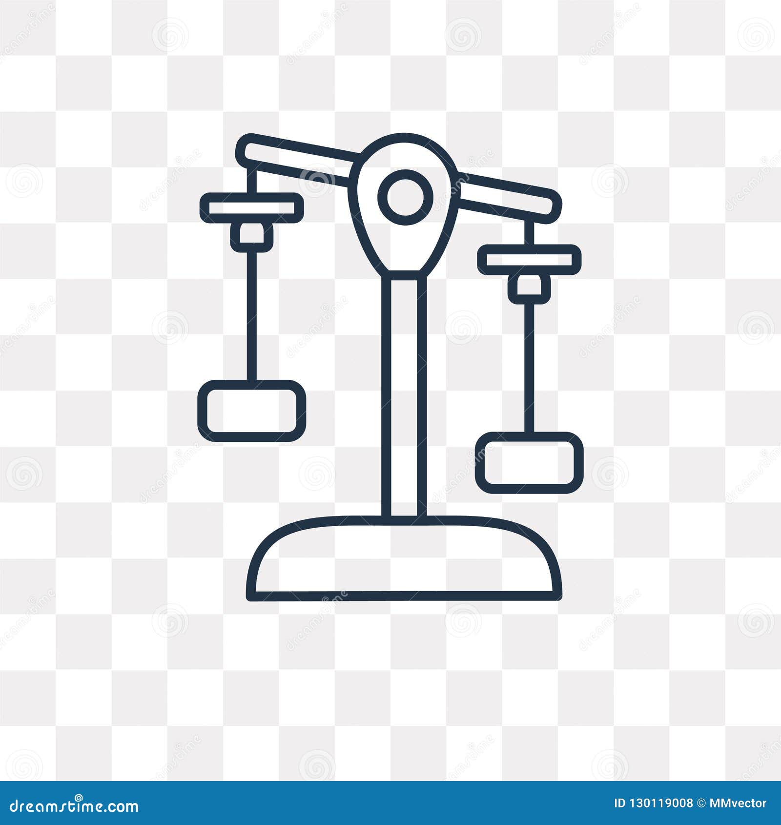 Scale Vector Icon Isolated on Transparent Background, Linear Scale ...