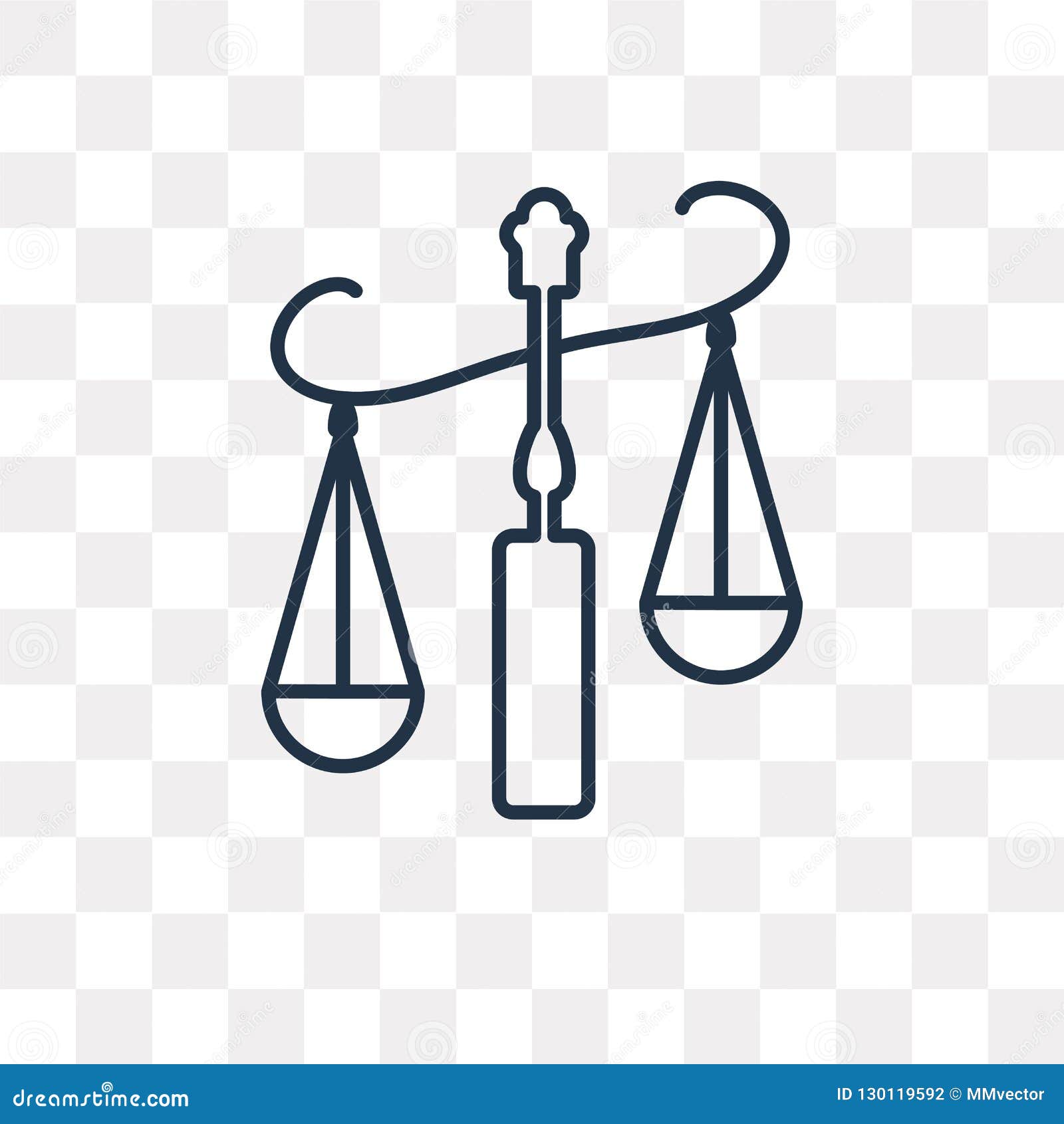 Scale Vector Icon Isolated on Transparent Background, Linear Scale ...