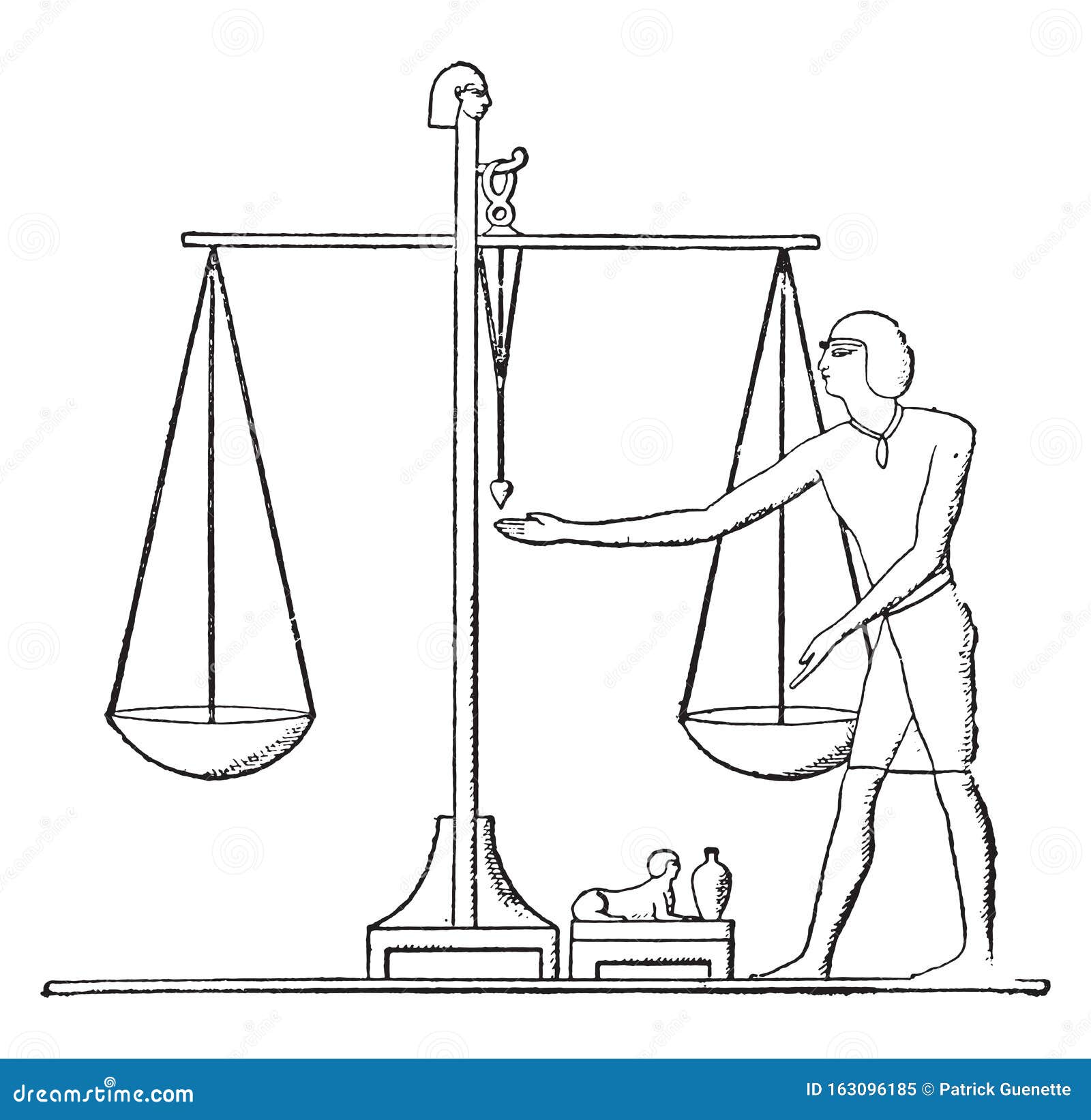 A scale, vintage engraving stock vector. Illustration of profession ...