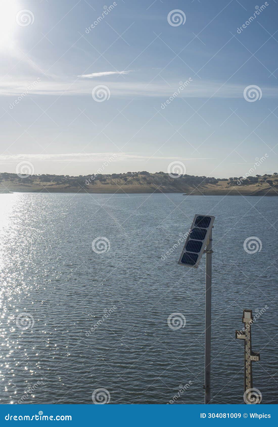 Scale for Water Level Measurement of Reservoir Stock Image - Image of ...