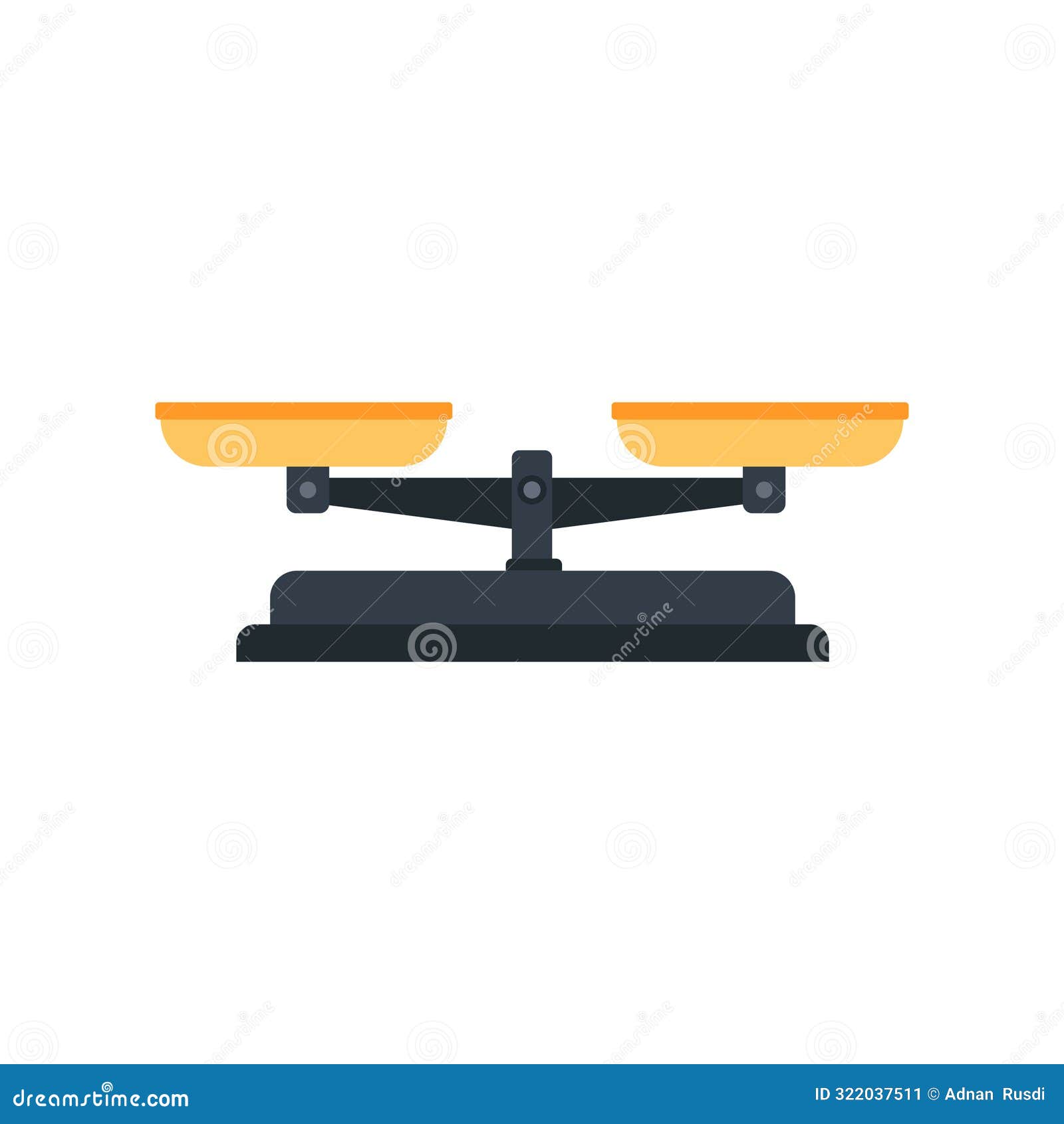 Scale Weight Flat Design Vector Illustration. Libra Scale Isolated on ...