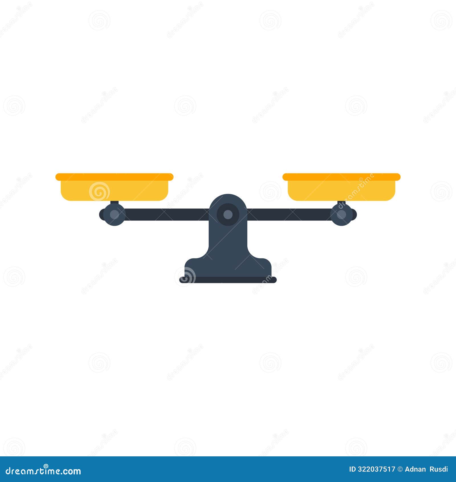 Scale Weight Flat Design Vector Illustration. Libra Scale Isolated on ...