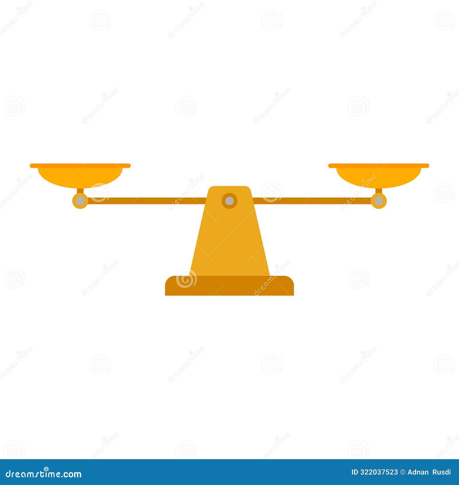 Scale Weight Flat Design Vector Illustration. Libra Scale Isolated on ...