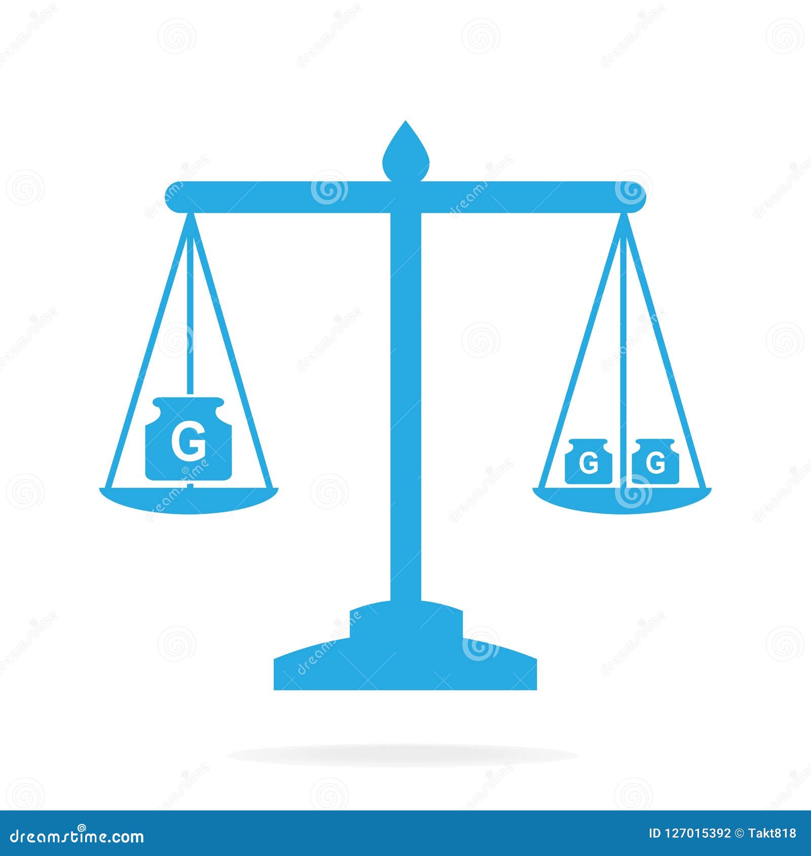Scale and weight blue icon stock vector. Illustration of analysis ...