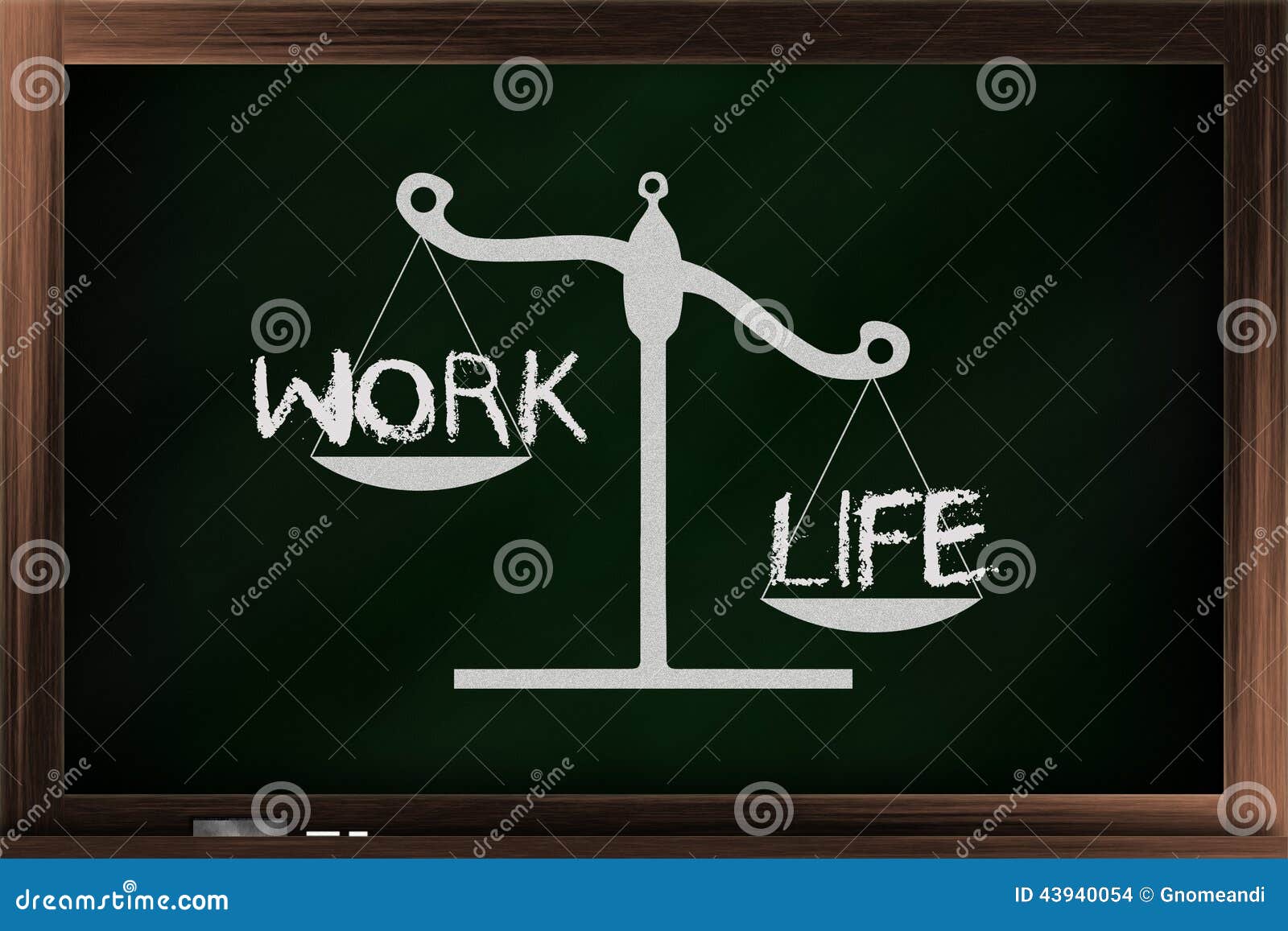Scale of work and life stock illustration. Illustration of chalkboard ...