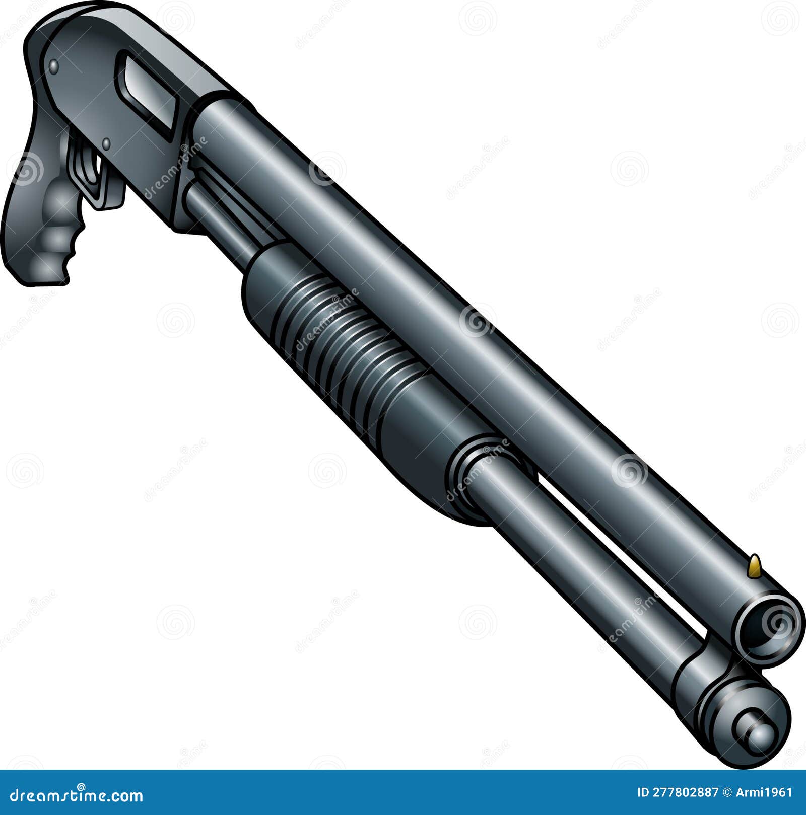 Vector Pump Action Shotgun Pump-gun Stock Vector - Illustration of ...