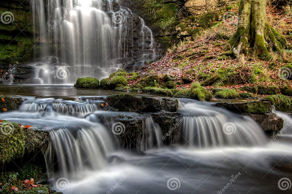 Scaleber Force falls stock photo. Image of bridge, ingleborough - 27616784