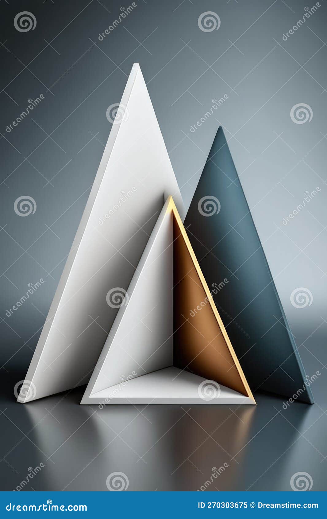 Scalene Triangle with Three Unequal Sides Podium, Empty Showcase for ...